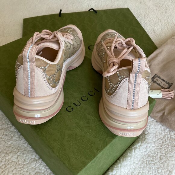 Gucci | Shoes | Gucci Gg Crystal Mesh Running Sneakers Gucci | Poshmark
